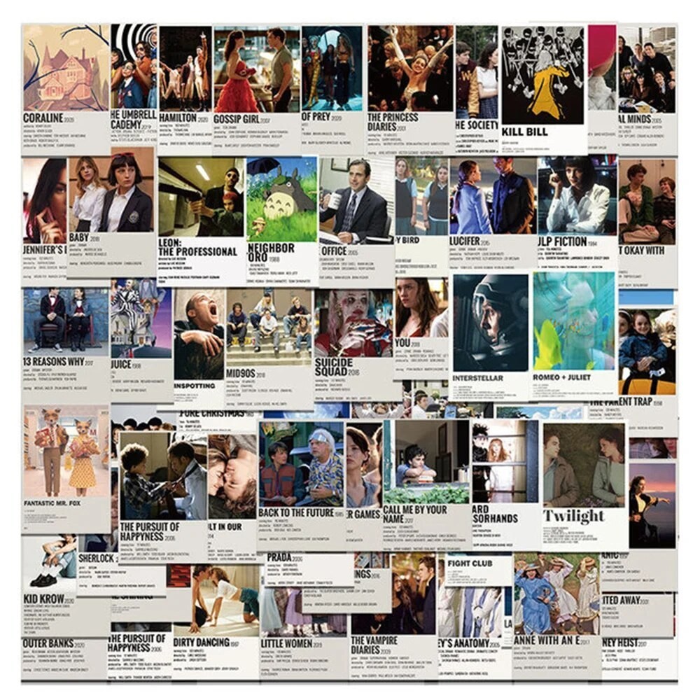 35y 10/30/50PCS Classic Movie Poster Graffiti Waterproof Sticker ...