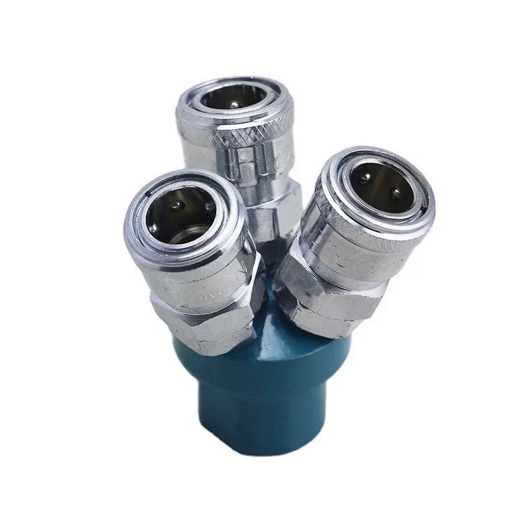2/3/4/5 Way Multi Pneumatic Connector Manifold Air Hose Quick Coupling ...