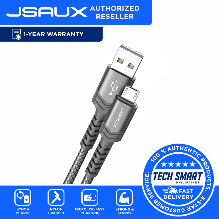 JSAUX Micro USB Nylon Fast Charging Cable (6.6ft) | Shopee Philippines