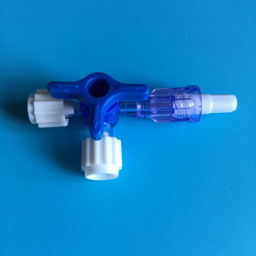 Three way stopcock with two female luer lock one male luer lock ...