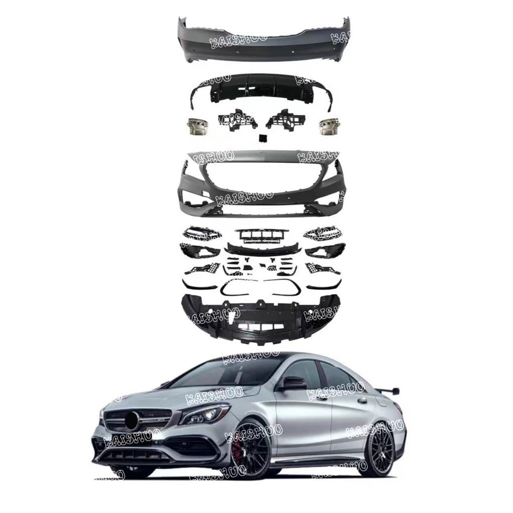 For Benz A class W117 Upgrade A45 Body Kit Front Bumper Rear Bumper ...