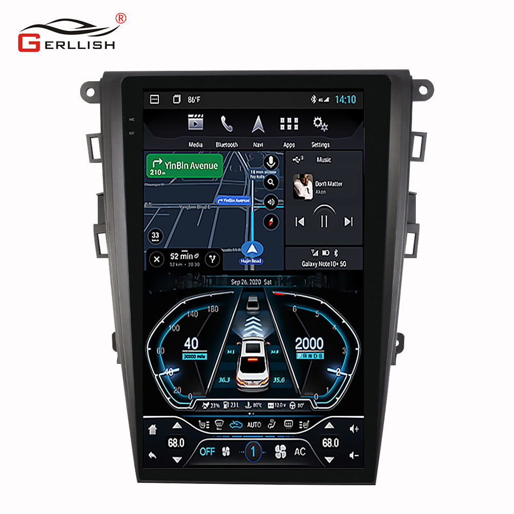 13.3" Vertical Screen android car dvd player touch screen For Ford ...
