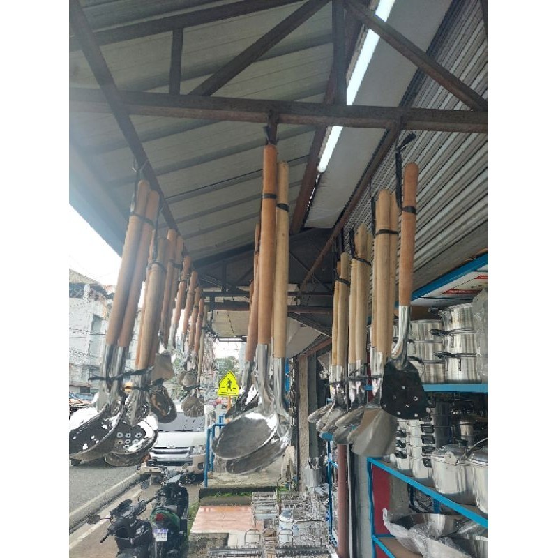 big sandok sianse 3pcs set wood handle pure stainless | Shopee Philippines