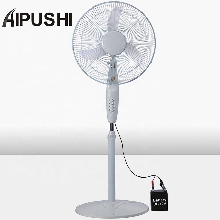 Energy Saving 18" or 16" Solar Electric AC DC Standing Fan 12V with 100 ...