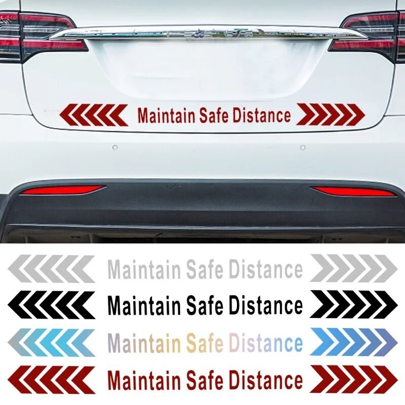♥Car Rear Reflective Stickers Arrow Signs Keep A Safe Distance Rear ...