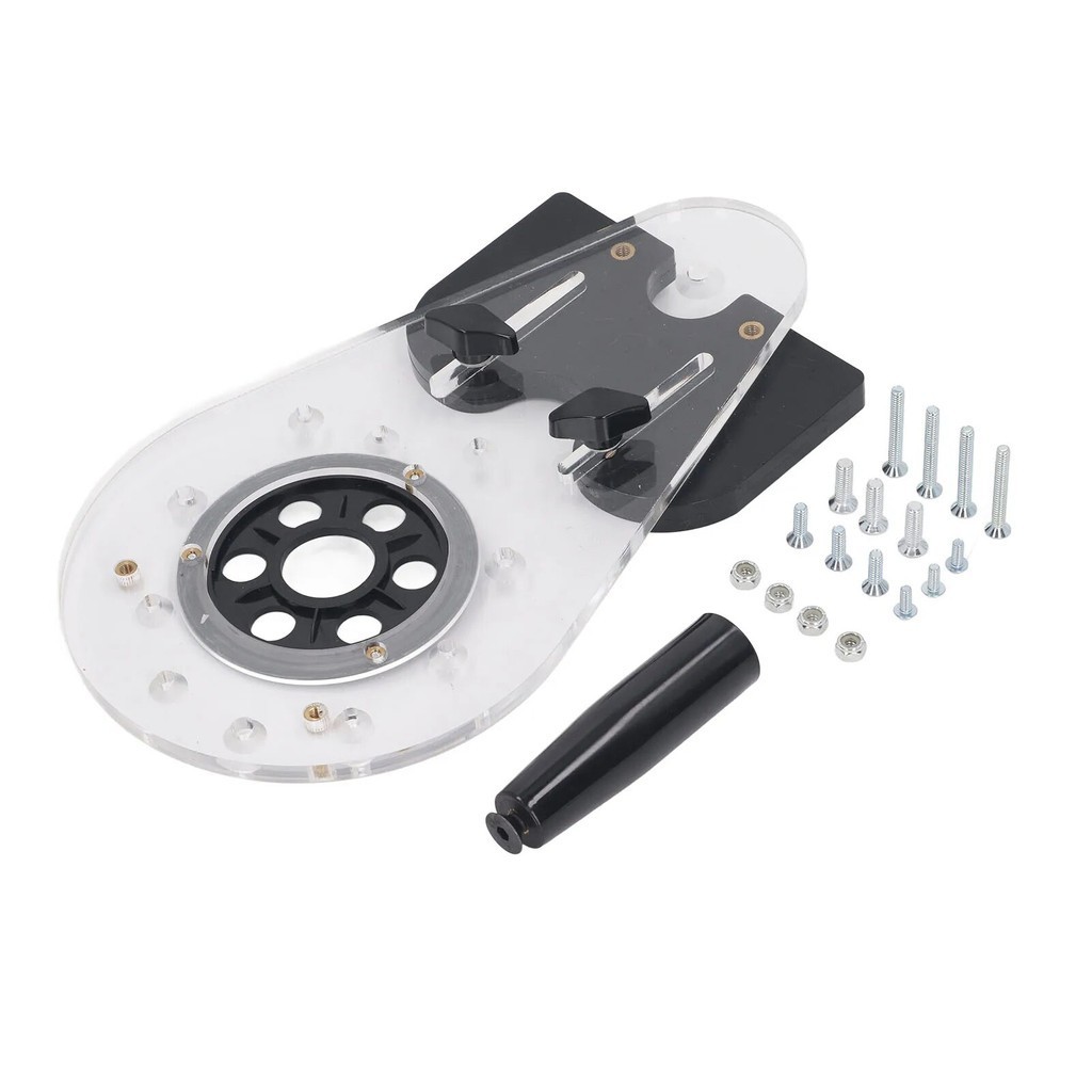 ☃Router Base Plate Adjustable Portable Acrylic ABS Excellent Visibility ...