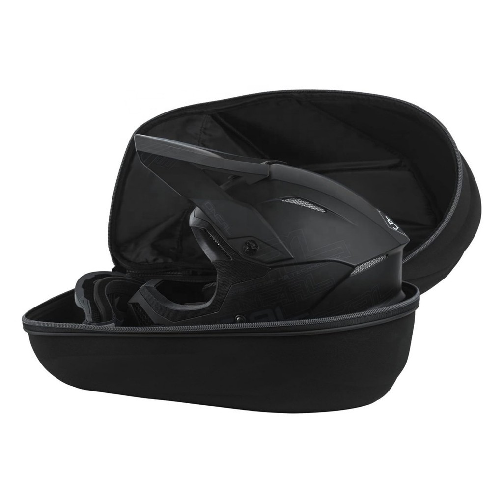 Hard EVA BIKER Motorcycle case Bag Motorbike Full Helmet and Goggle ...