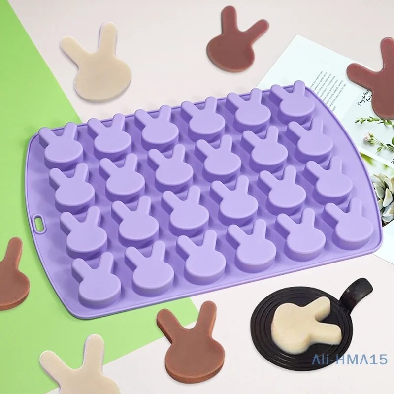 Easter Rabbit Silicone Mold Bunny Dinosaur Egg Baking Mold Chocolate ...
