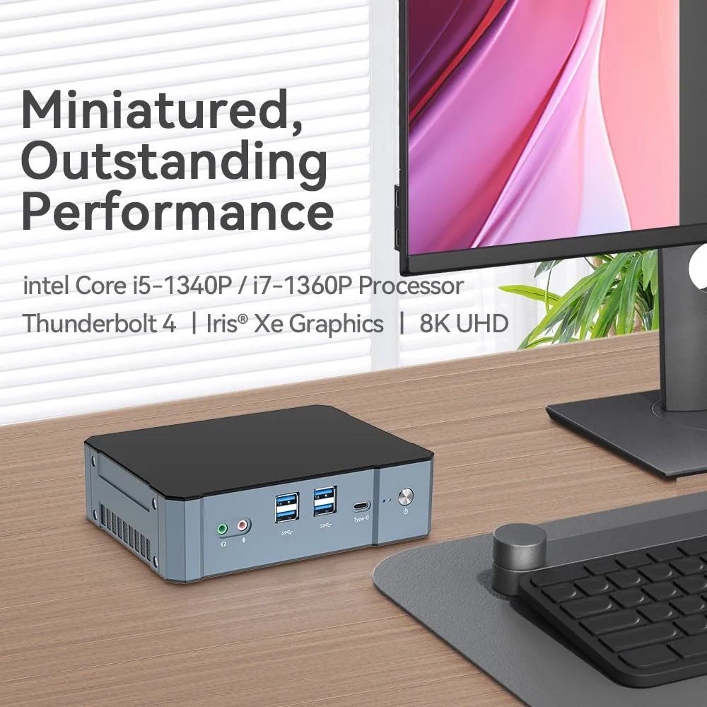 13th Gen Intel Core i7-1360P i5-1340P Mini PC DDR5 M.2 NVME SSD ...