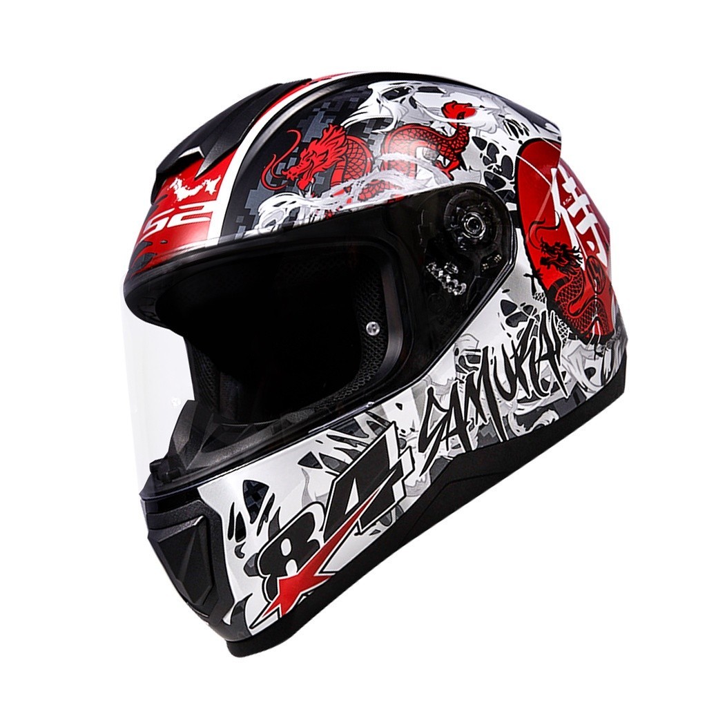 LS2 Motorcycle Full Face Helmet FF802XV Galaxy Graphics (w/ Extra Visor ...