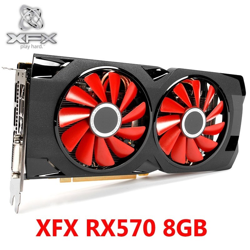Original XFX RX 570 8GB 256Bit GDDR5 Graphics Cards For AMD RX 500 ...