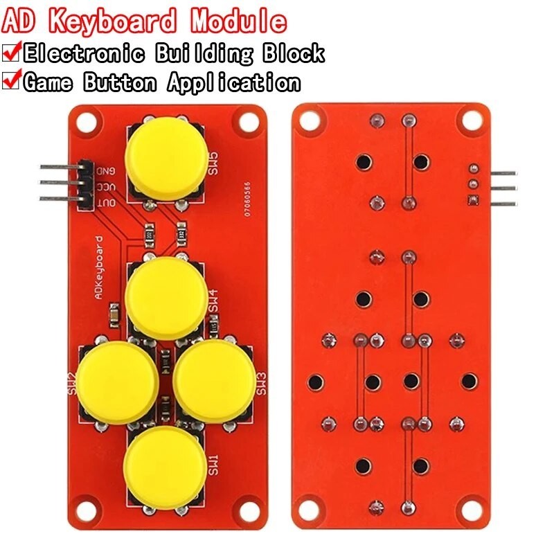 Ad Keyboard Simulate Five Key Module Analog Button For Arduino Sensor Expansion Board Shopee