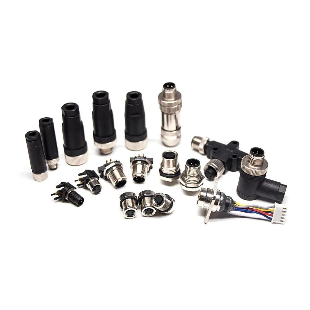 M12 Sensor Circular Connector Cable Wire Assembly 4 5 8 12 Pin Plug ...