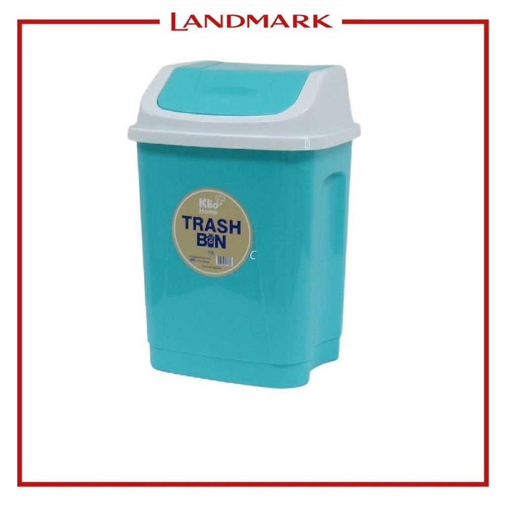 Klio Trash Bin Large 13L - Blue 29.5 x 23.6 x 42cm | Shopee Philippines