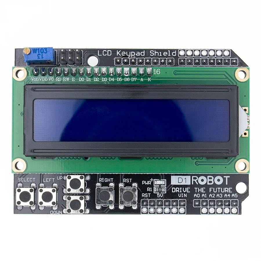 LCD Keypad Shield LCD1602 LCD 1602 Module Display blue screen For Arduino | Shopee Philippines