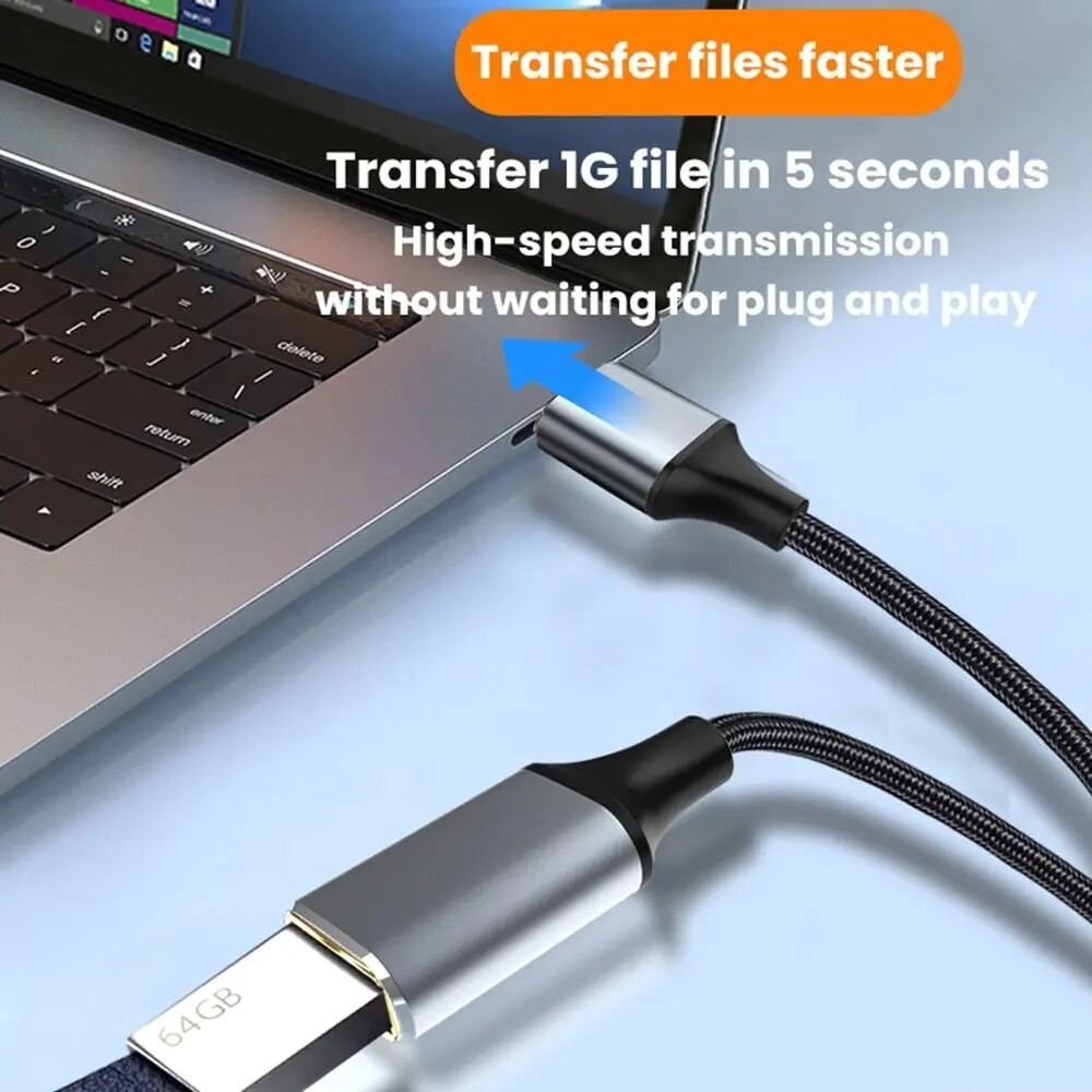 Webcam High Speed Laptop Keyboard USB Flash Drive Data Cord OTG Adapter ...