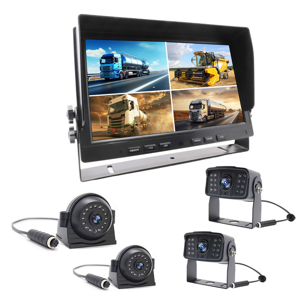 10.1 Inch Quad Car Monitor Reverse Monitor For Bus Truck Tractor ...