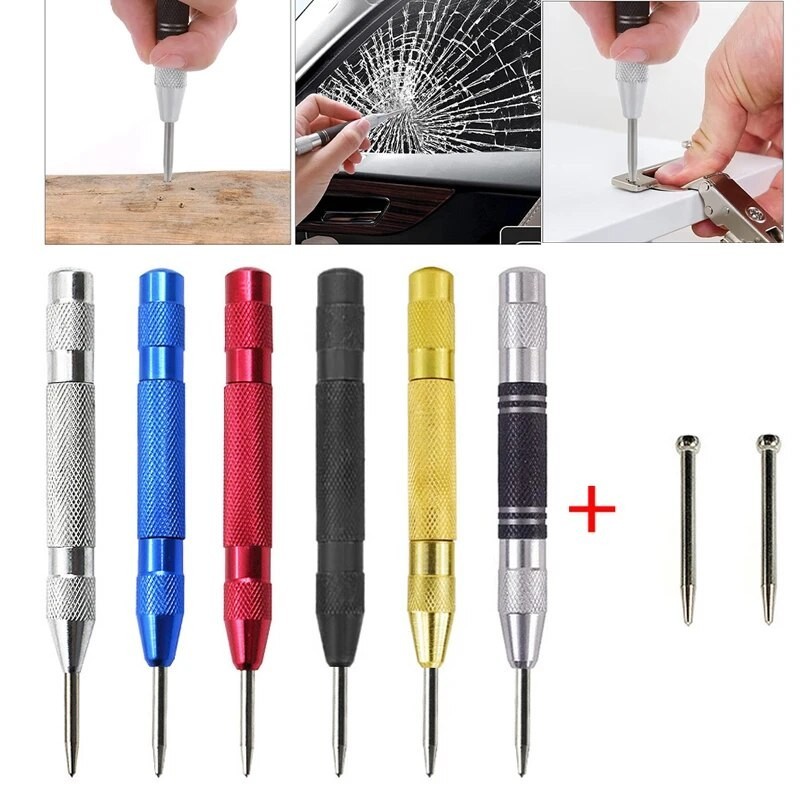 1/2pc Automatic Punch Automatic Centre Punch General Woodworking Metal ...