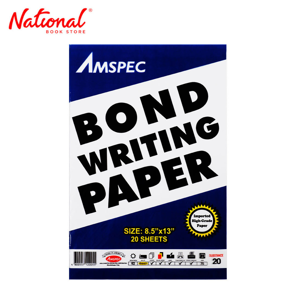 Amspec Typewriting Paper Long 70gsm 20 Sheets - School & Office ...