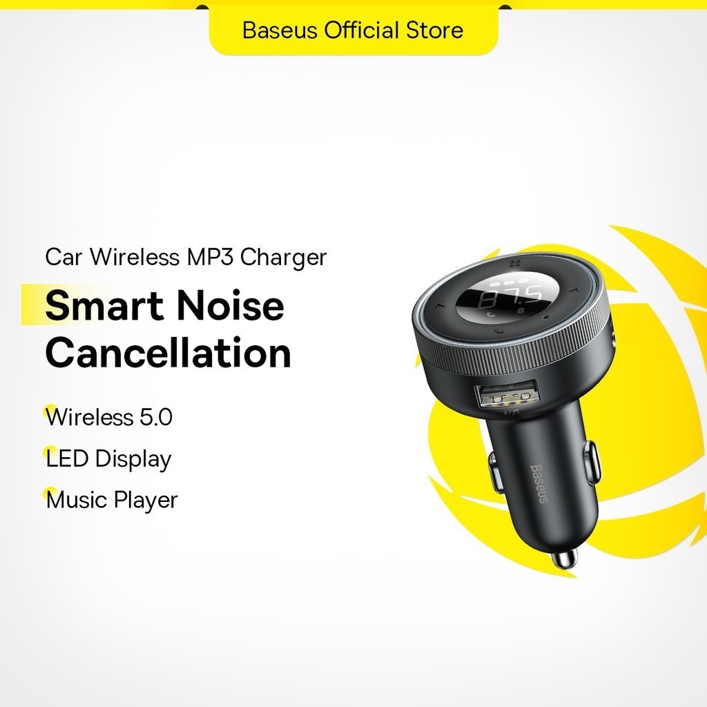 Baseus Car Wireless Charger Bluetooth 5.0 Dual USB Charging Support ...