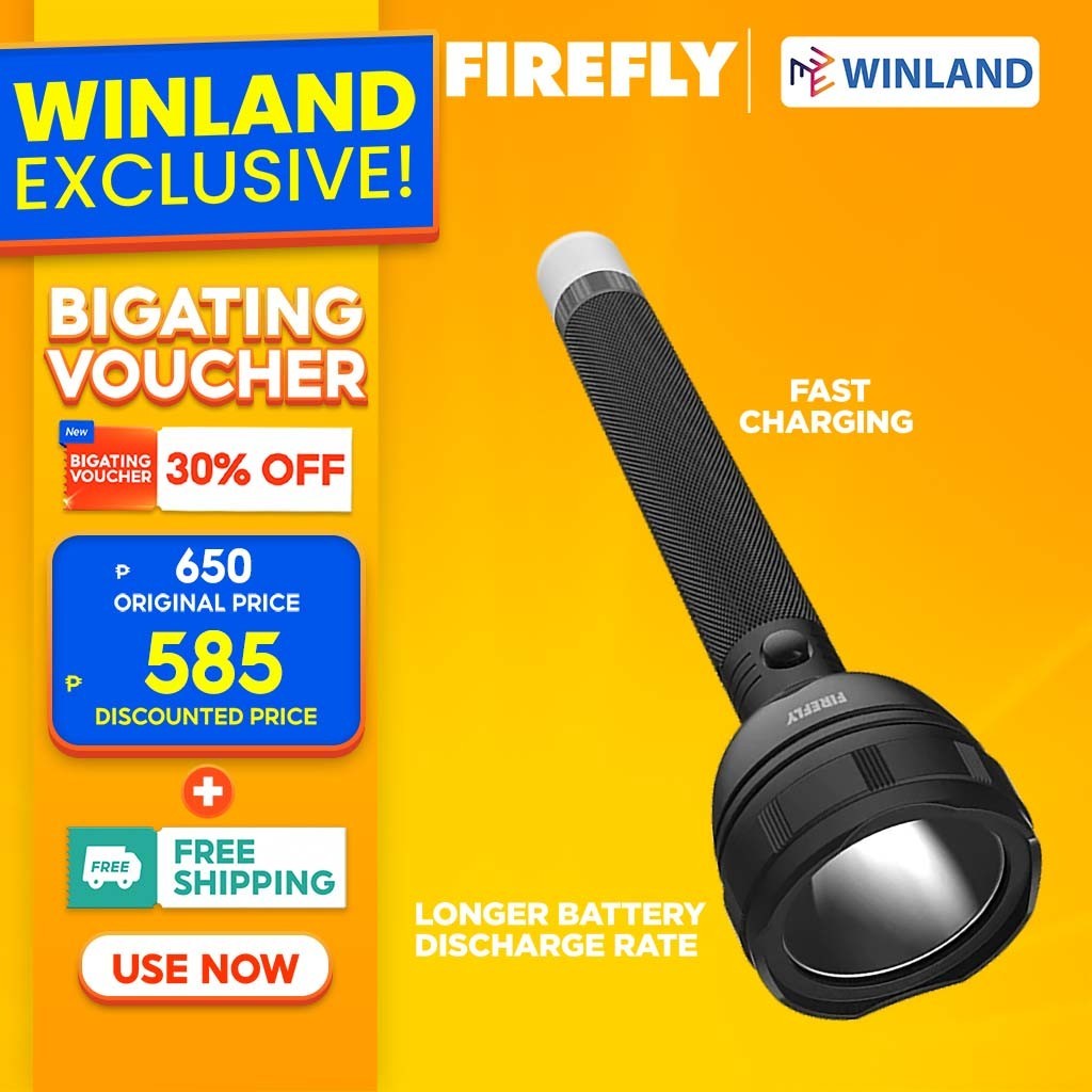 Firefly by Winland Rechargeable LED Torch Light (3.7V 1800mAh / 220 ...