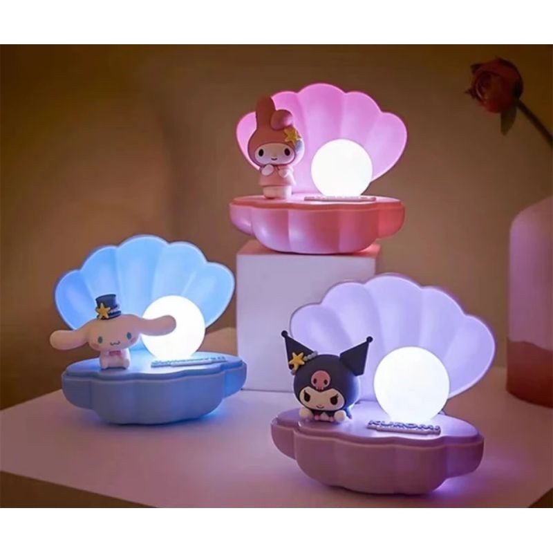 Miniso Kuromi Melody Cinna Shell Lamp Pearl Night Light Desk Lamp ...