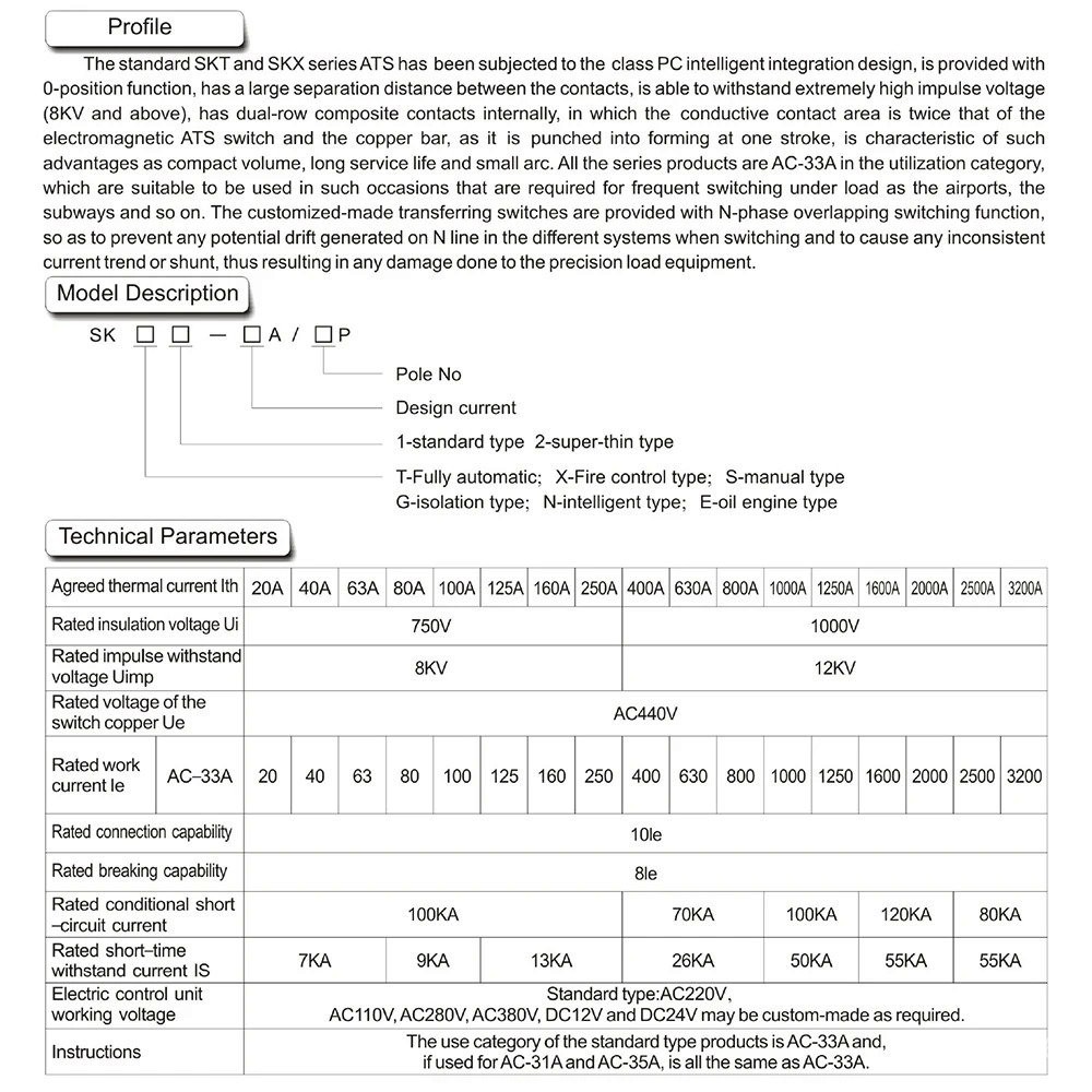 AISIKAI ATS 630A 4p Generator Controller Dual Power Automatic Transfer ...