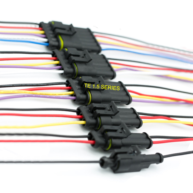 AMP 1P 2P 3P 4P 5P 6P Way Waterproof Electrical Auto Connector Male Female Plug Wire Cable ...