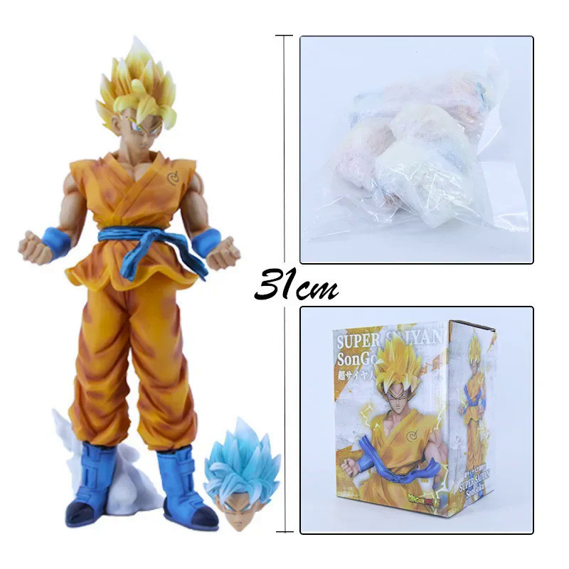 BMZC Animation Bandai Dragon Ball Fc Saiyan Super Blue Goku Figure ...
