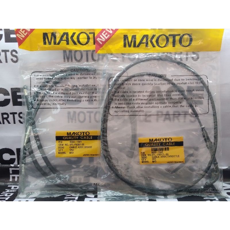 YAMAHA MIO BRAKE CABLE/GAS/THROTTLE CABLE MAKOTO BRAND(100%NOTFAKE ...