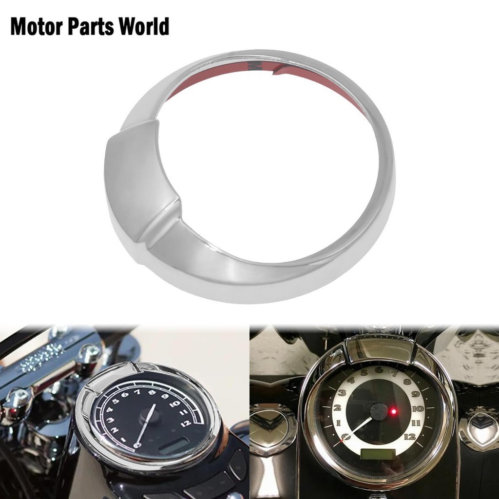 Motorcycle Chrome 5\" Speedometer Trim Ring Bezel Visor For Harley ...