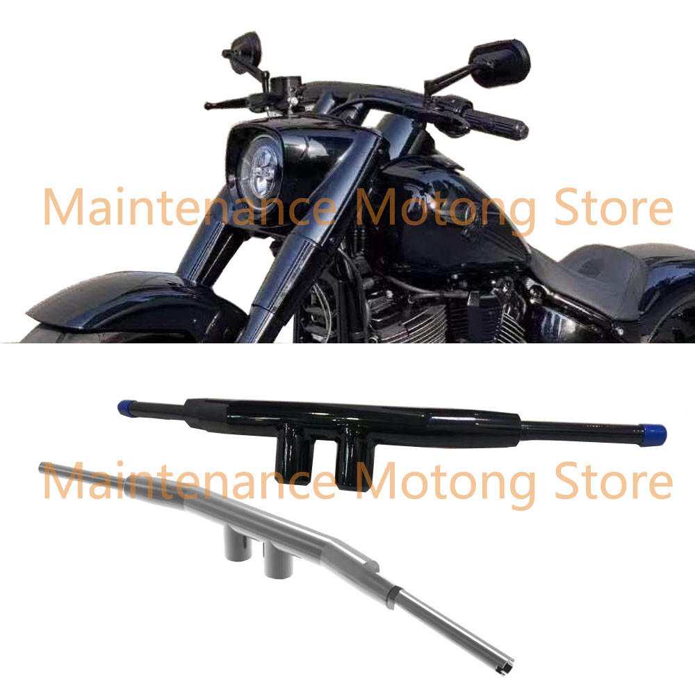 ☃Motorcycle 10cm T Bar handlebars For Harley Dyna Softail Fat Boy Bob ...