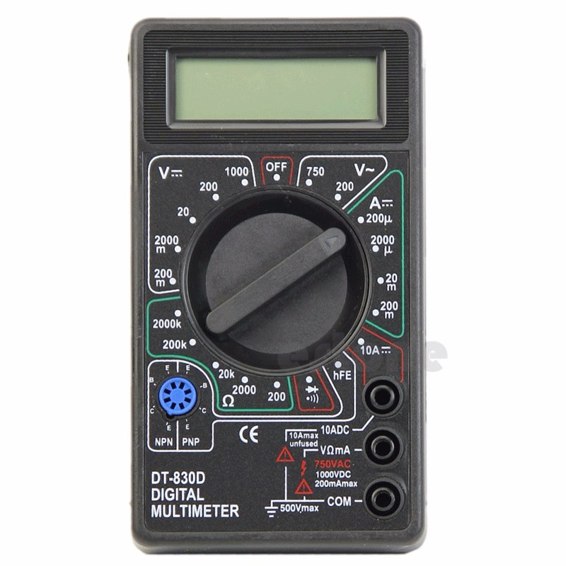 DT-830D Digital Multimeter with Buzzer Square Wave Output Voltage ...