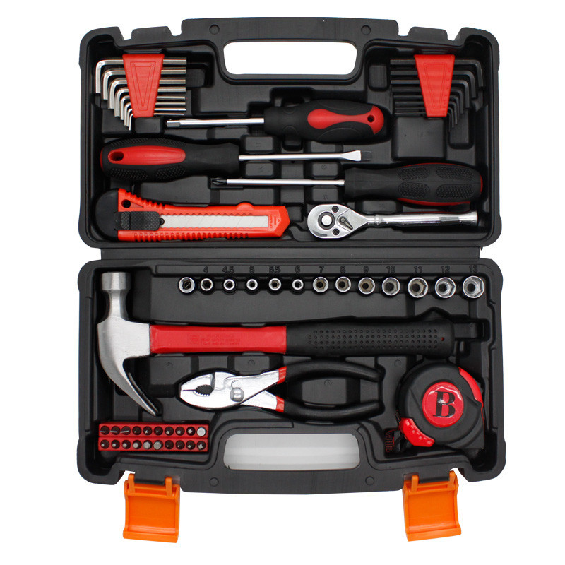 best work 57 piece maintenance tool set with plastic case car kit for ...