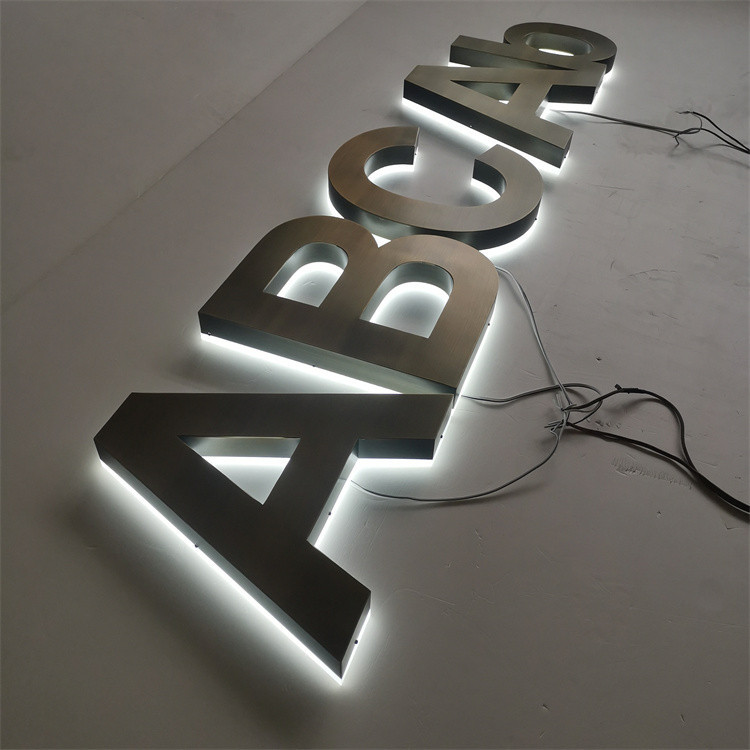 Best price outdoor logo signage stainless steel acrylic sign 3d backlit ...