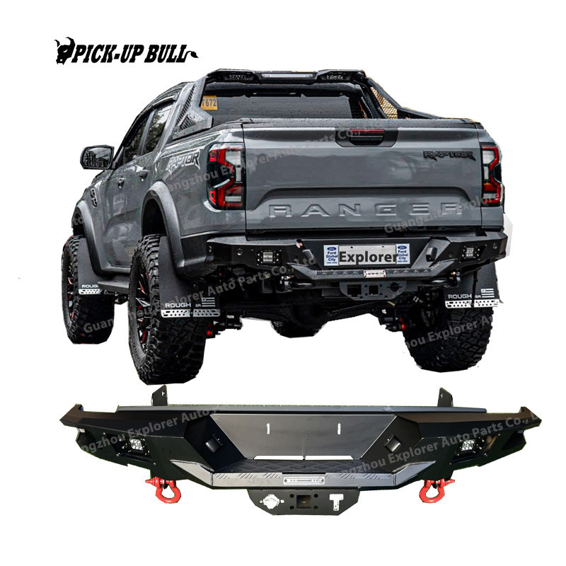 Car Rear Bumper for Ranger T9 with Led Lights Shackle Auto Body System ...