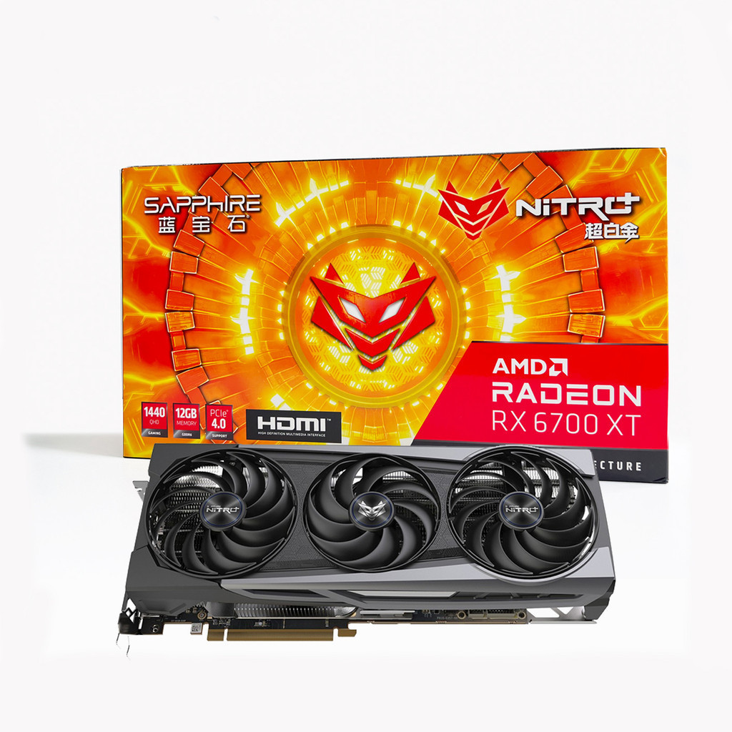 99% NEW SAPPHIRE RX 6700XT 12GB NITRO+ GPU Graphics Card For PC Gaming ...