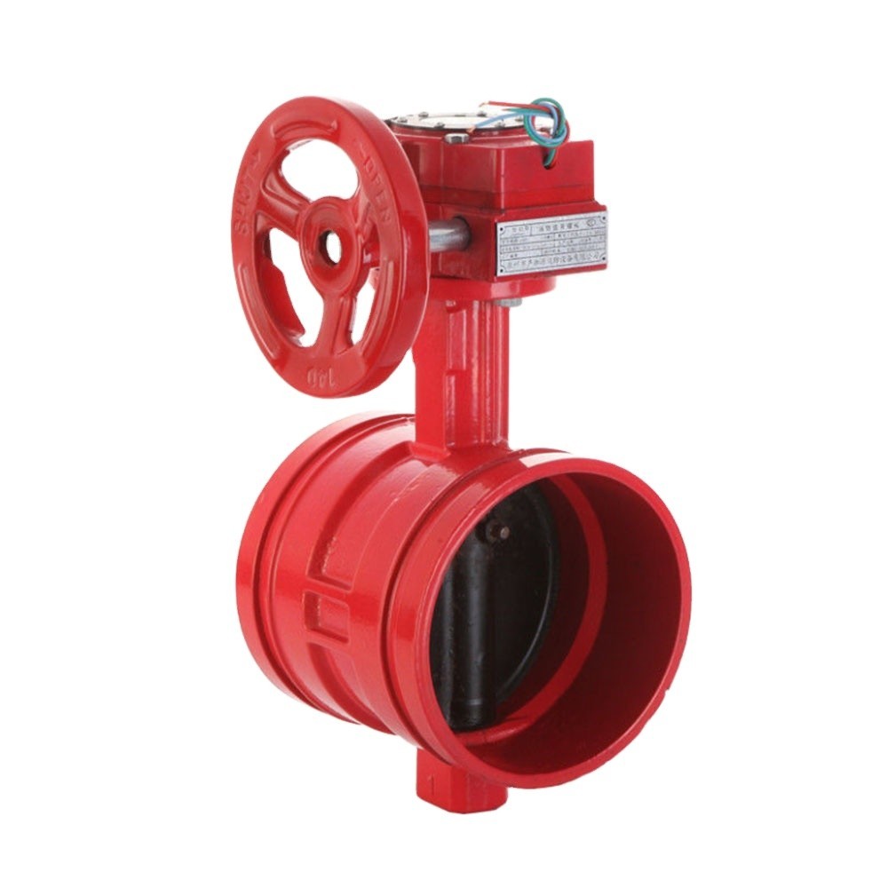 BIAOYI DN200 D381X Fire Fighting Grooved Butterfly Valve with Tamper Switch | Shopee Philippines