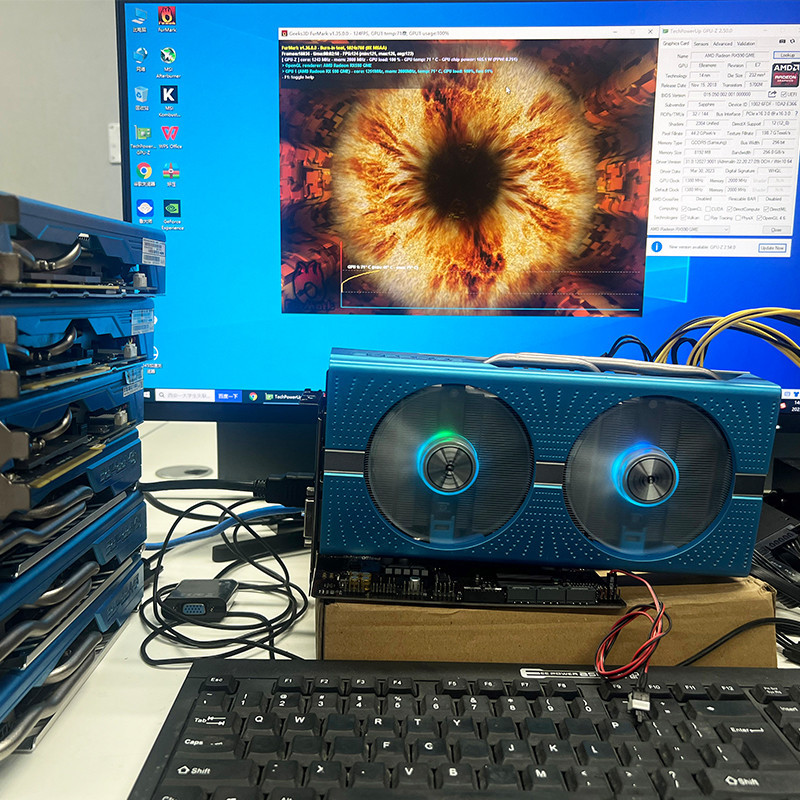 Bulk Stock Factory Video Gpu Card Radeon AMD Sapphire Blue Nitro+ ...
