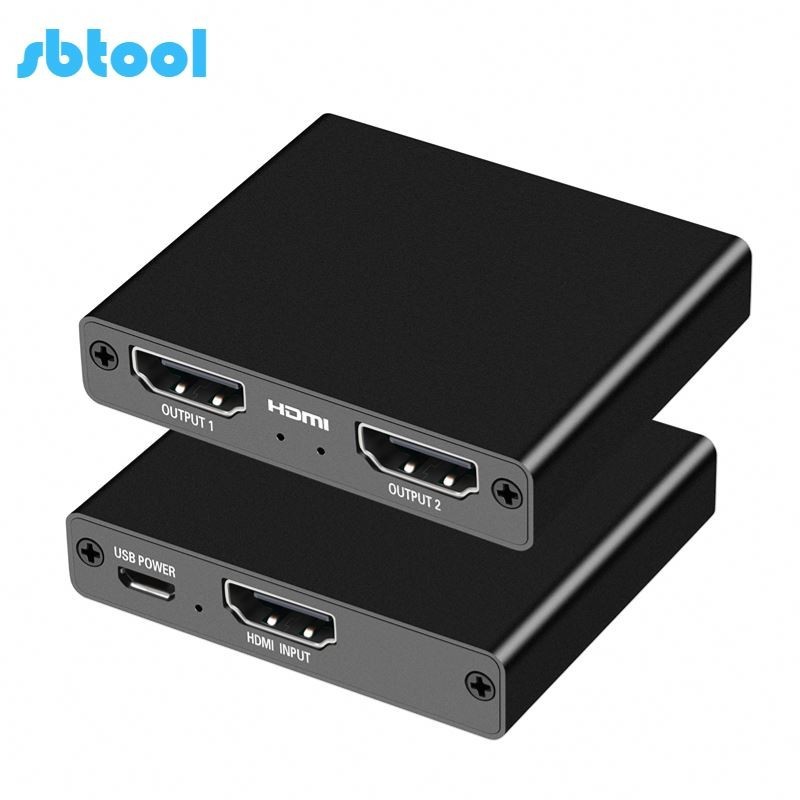 4k hdmi splitter 1 in 2 out for dual Monitors Duplicate 1x2 HDMI ...