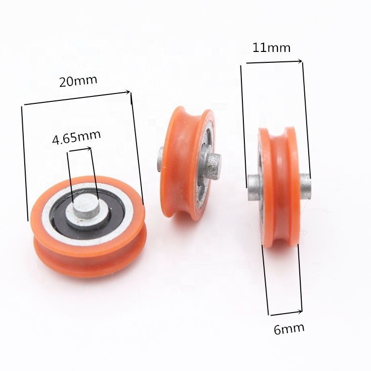 Protruding shaft small Nylon pulley plastic roller wheels V groove ...