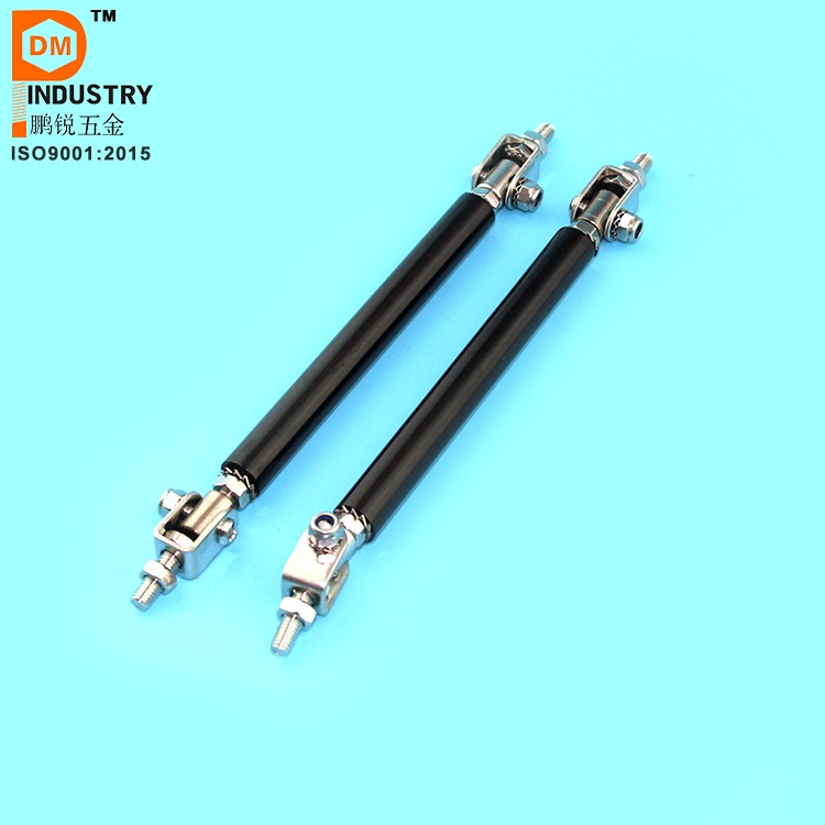 Universal Adjustable Black Aluminum Front Bumper Lip Splitter Strut Rod ...