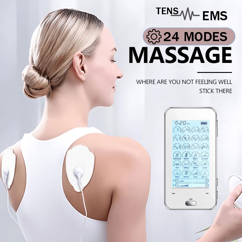 24 Modes Electric TENS Muscle Stimulator Pain Relief Physical Therapy ...