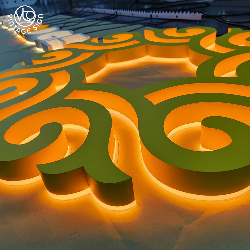 Reverse Lit Signs Acrylic Led Backlit Logo Reception Custom Back Light ...