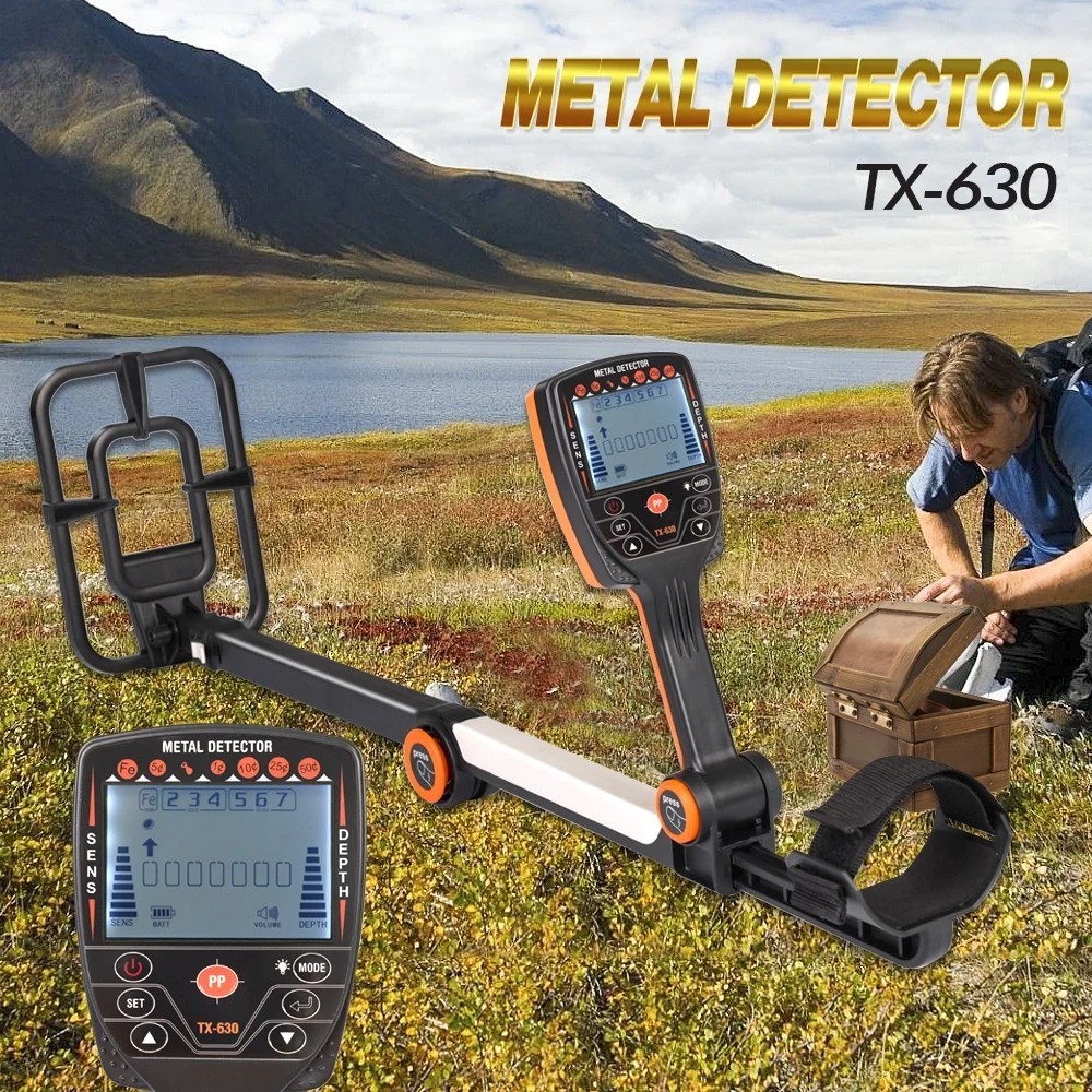 TX-630 Foldable Metal Detector Waterproof Adjustable Folding Metal ...