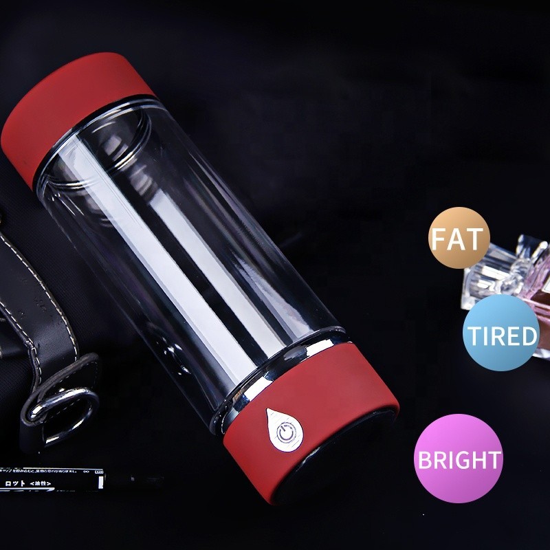 420ml USB Line Hydrogen Water Generator Alkaline Water Maker Rechargeable Portable Water Ionizer ...