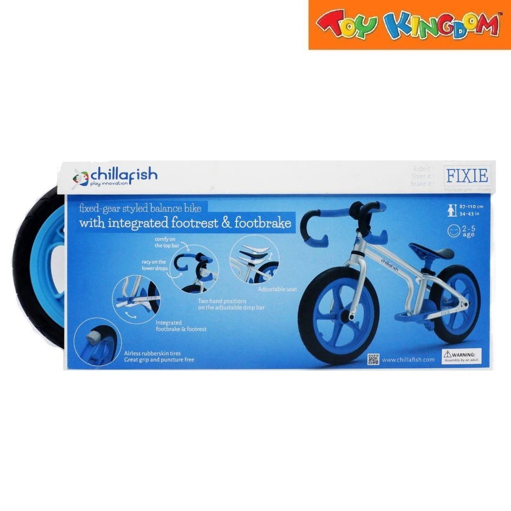 Chillafish Fixie Blue Fixed Gear Styled Balance Bike | Shopee Philippines