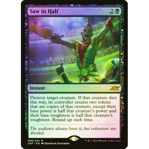 MTG Proxy Card - Saw in Half (Foil) | Unfinity (UNF) | Shopee Philippines