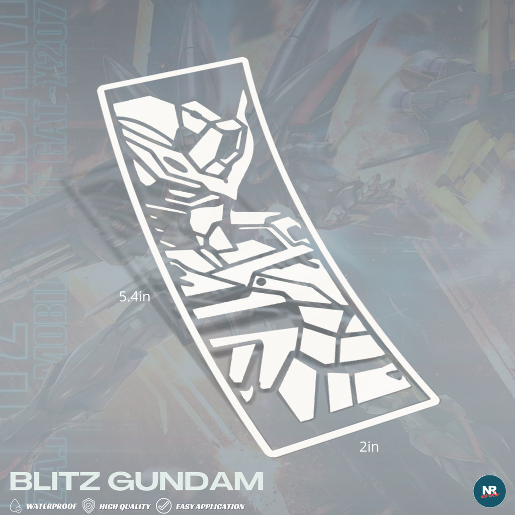 Blitz Gundam Gunpla Mobile Suit Vinyl Sticker Anime Sticker | Shopee ...