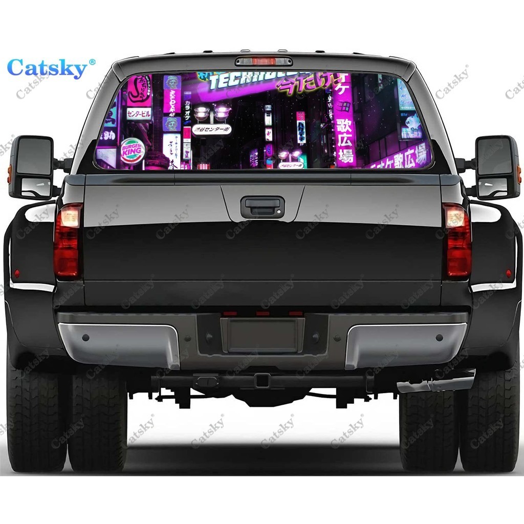 ~Vaporwave Rear Window Decals for Trucks,Pickup Window Decal,Rear ...